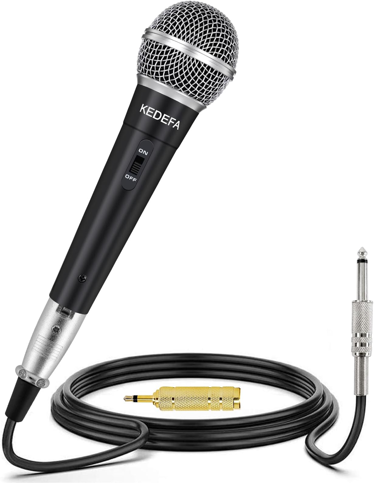 Amazon.com: Marengo Micrófono de mano con cable, micrófono vocal ...