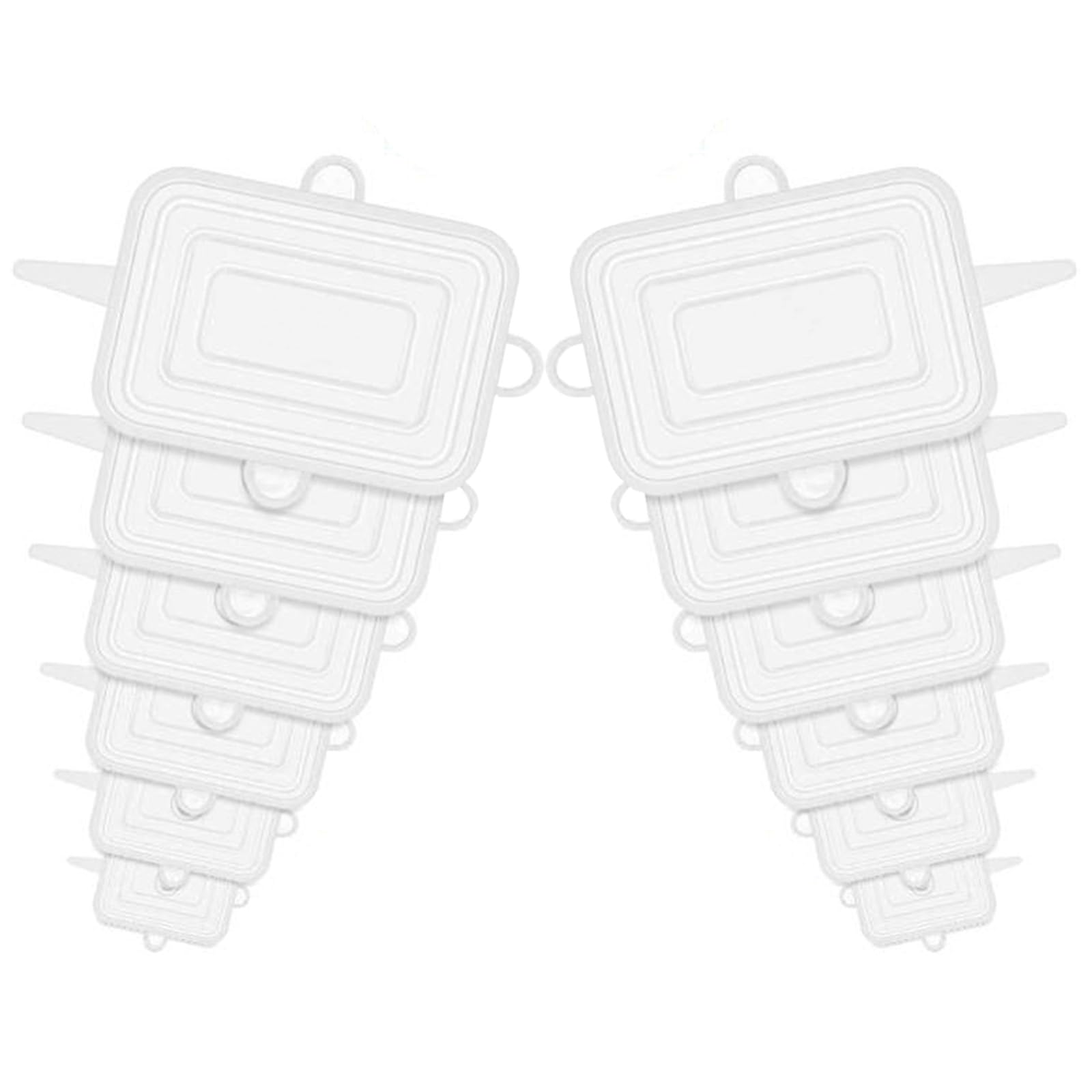 Amazon.com: 12 Pcs Rectangular Silicone Food Covers, 6 Sizes Reusable ...