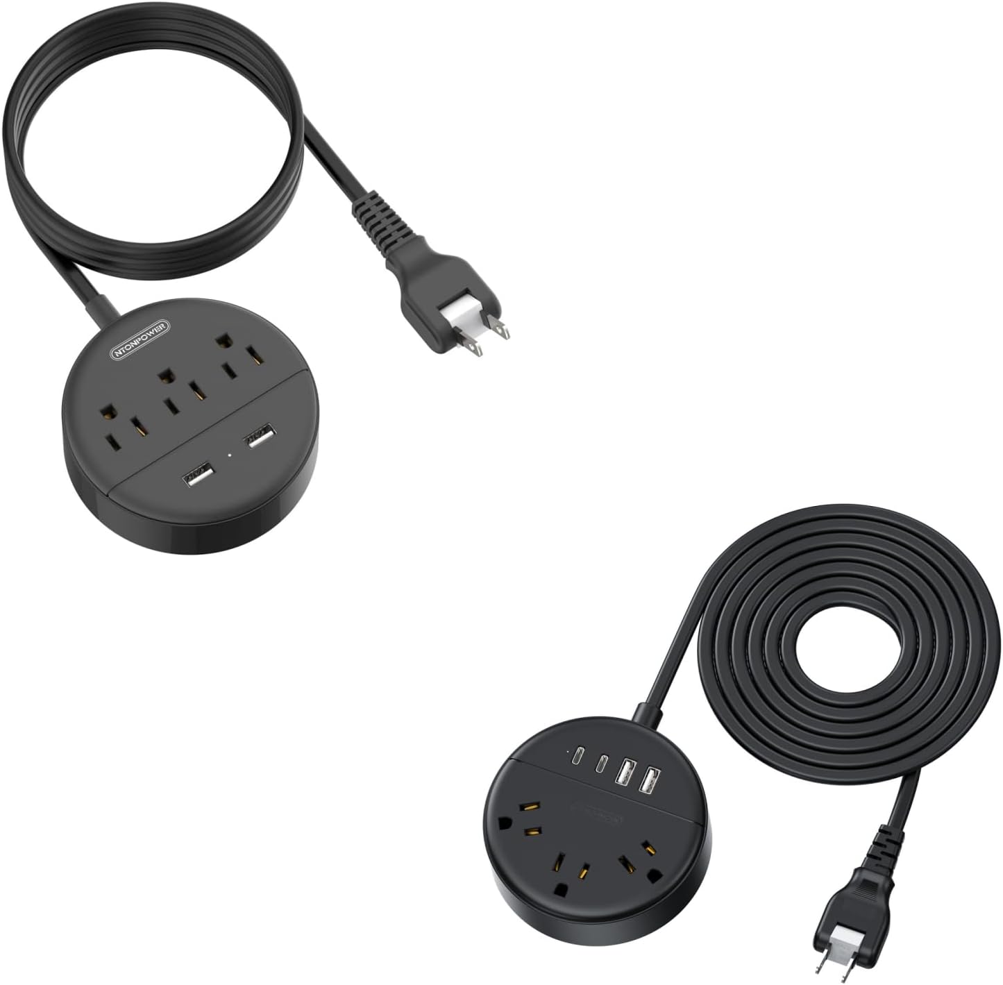 Amazon.com: NTONPOWER 2 Prong Power Strip, 1875W/15A 2 Prong Extension ...