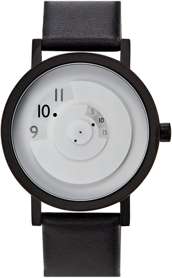 Projects Watches "Reveal White Quarz Edelstahl IP Schwarz Weib Leder ...