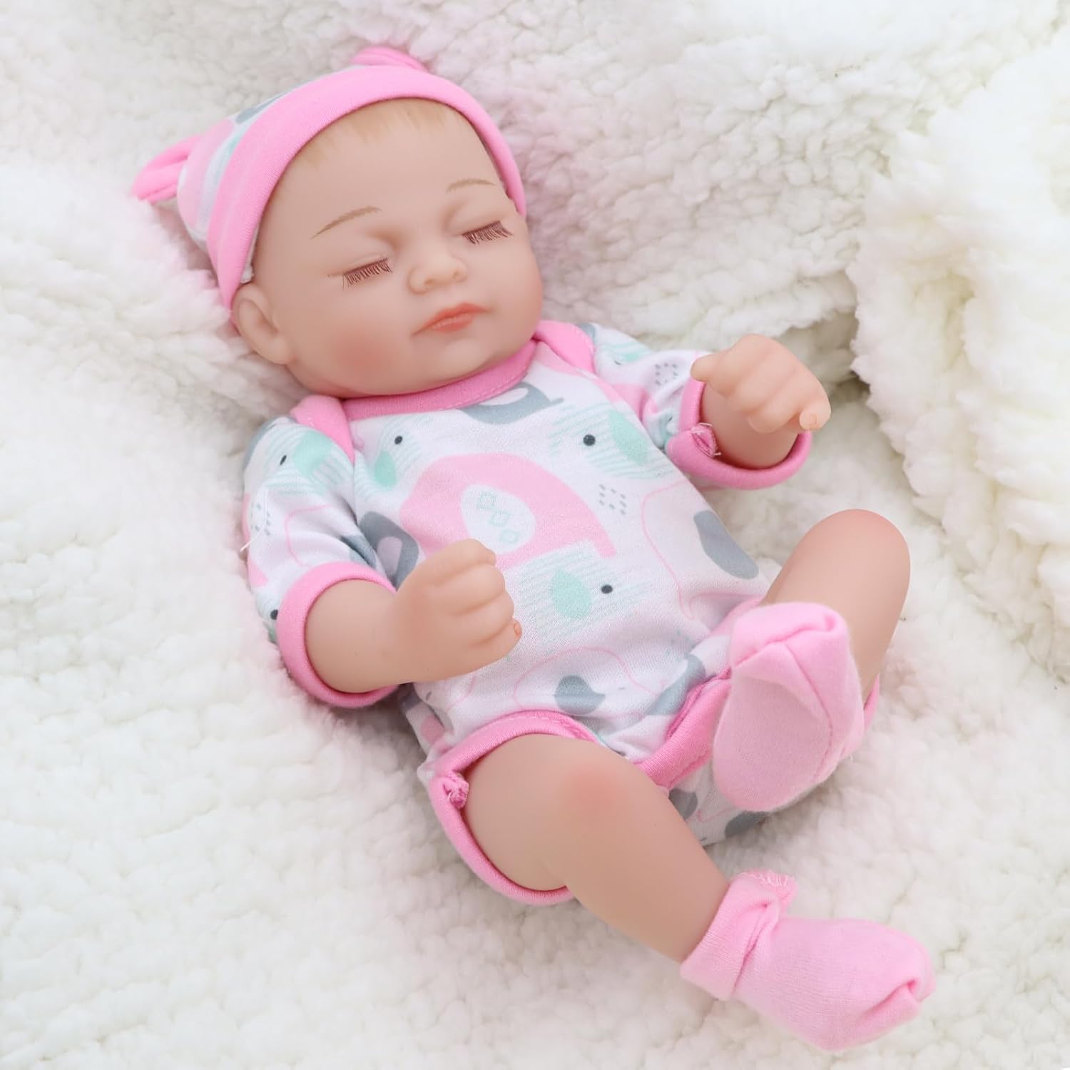 Amazon.com: JRLCGYP Realistic 10 Inch Sleeping Newborn Baby Doll ...