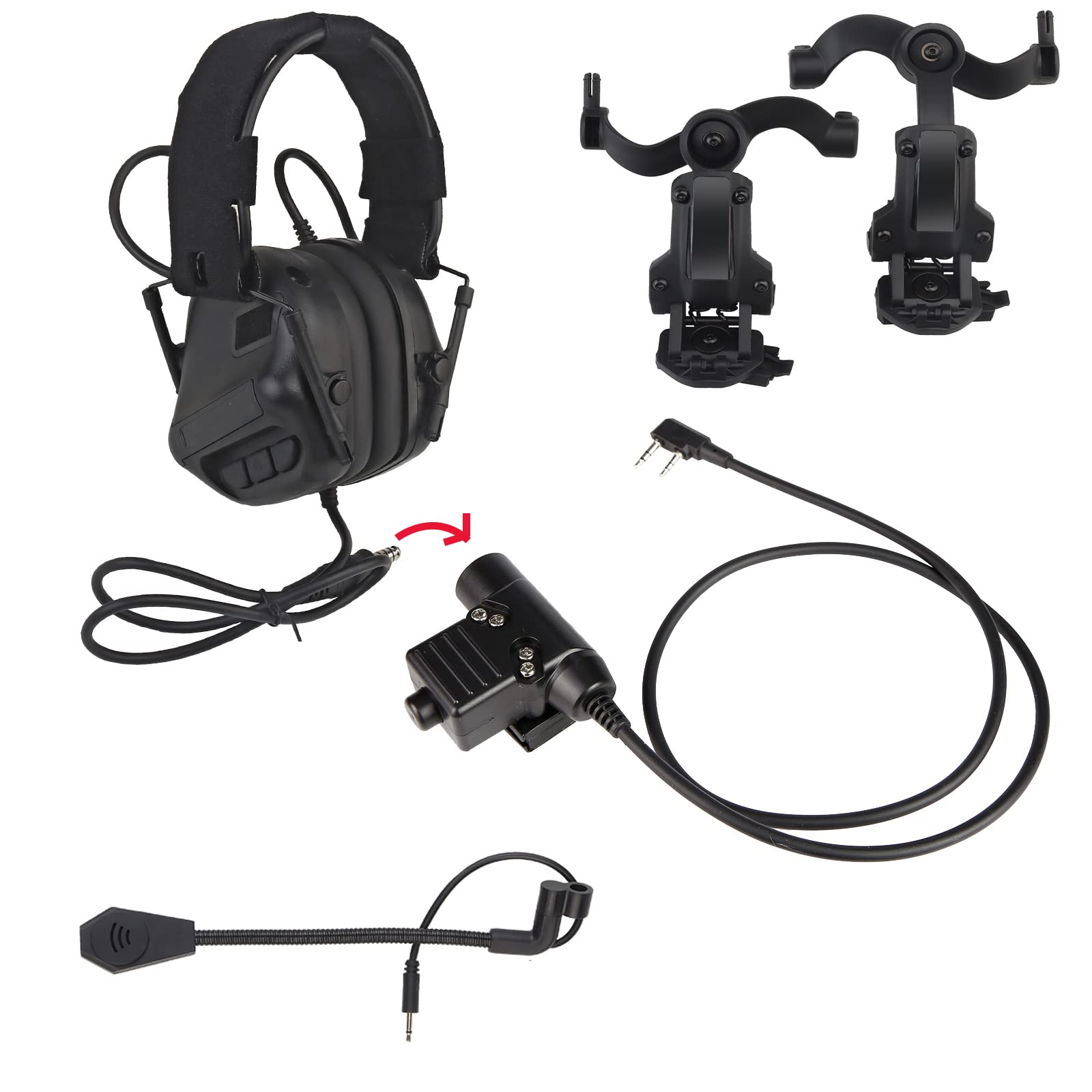 Shooting Accessories Helmet Mode Tactical Shooting Headset With U94 Ptt ...