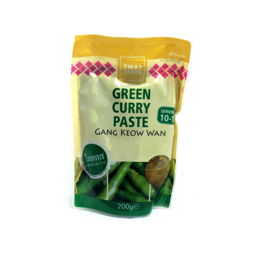 Amazon.com : THAI TASTE Green Curry Paste Pouch, 200 GR : Grocery ...