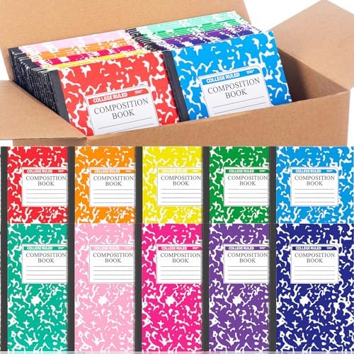 Amazon.com : Fainne 200 Pack A5 Composition Notebooks Bulk College ...