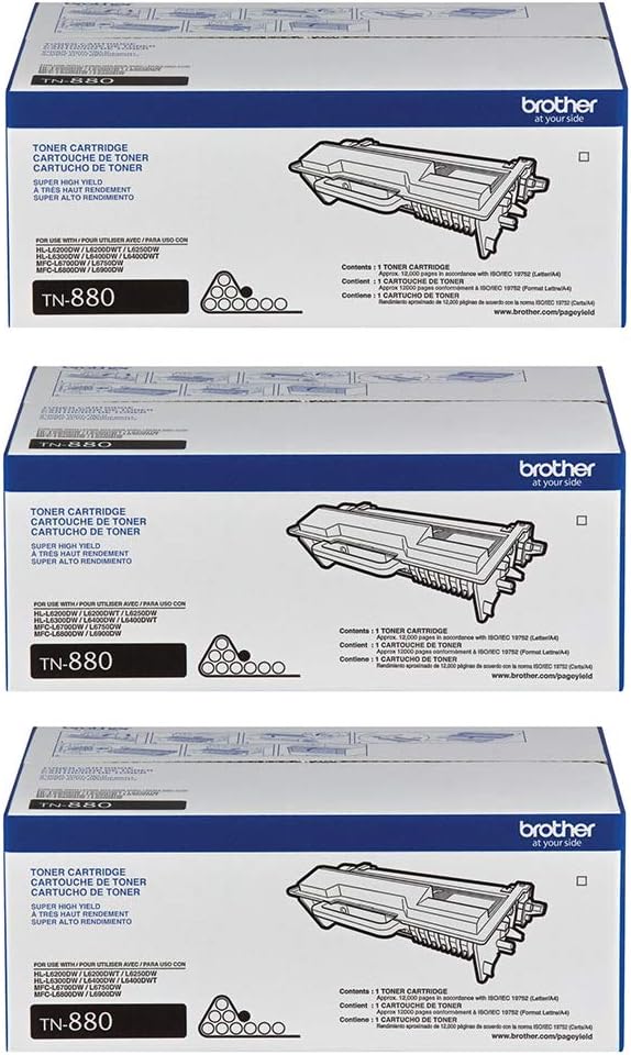 Amazon.com: Brother Genuine Super High Yield Black Toner Cartridge 3 ...