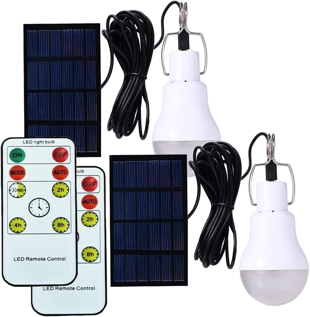 Amazon.com: ABZXT Lámpara de energía solar con control remoto, luces ...