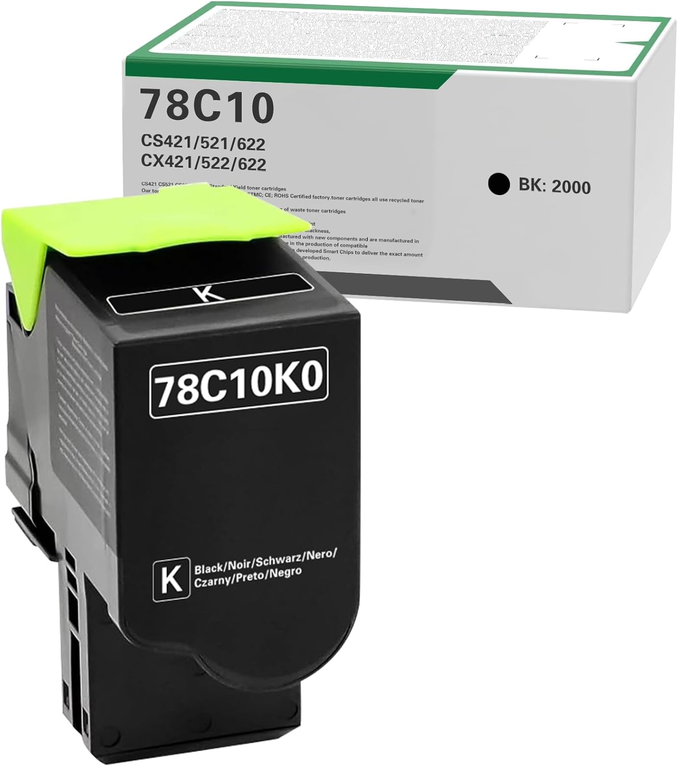 Amazon.com: 78C10 Black 78C10K0 Compatible Toner Cartridge Replacement ...