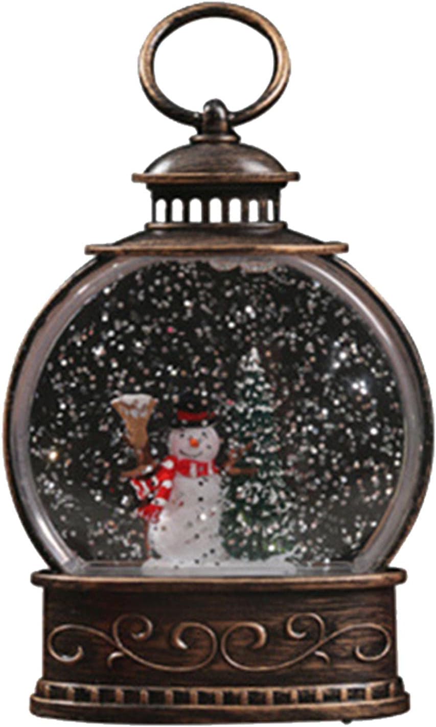 Lighted Christmas Snow Globe - Decorative Lamp LED Christmas Water ...