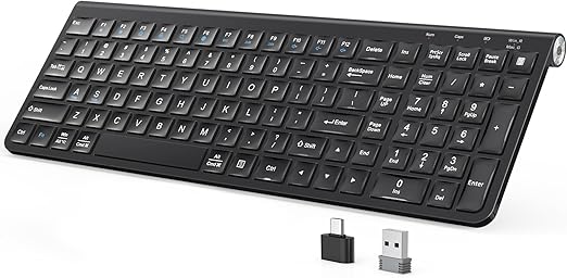 Amazon.com: JOYACCESS Wireless Keyboard, 2.4G Ergonomic and Slim ...