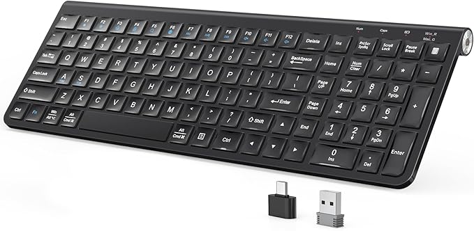 Amazon.com: JOYACCESS Wireless Keyboard, 2.4G Ergonomic and Slim ...