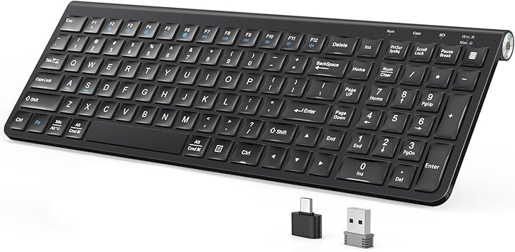 Amazon.com: JOYACCESS Wireless Keyboard, 2.4G Ergonomic and Slim ...