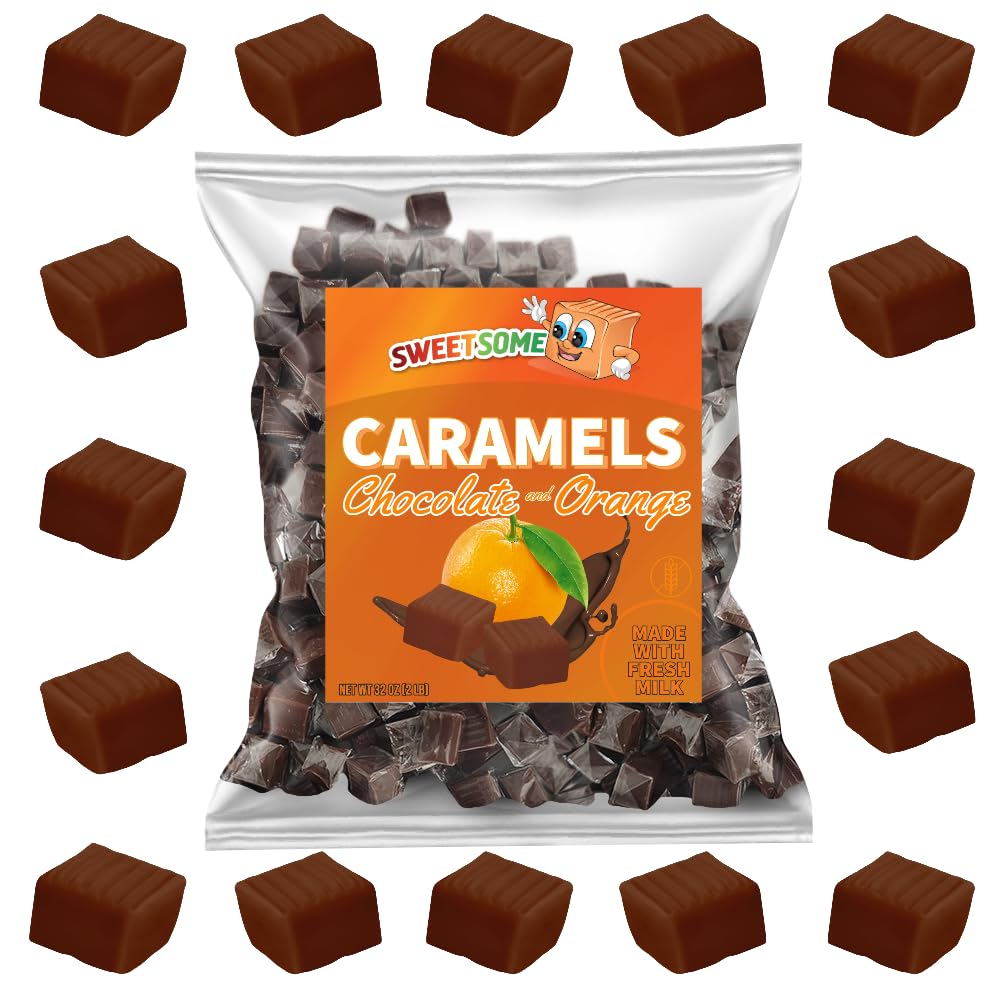 Amazon.com : SWEETSOME Caramel Squares - Chocolate Orange Caramel Candy ...