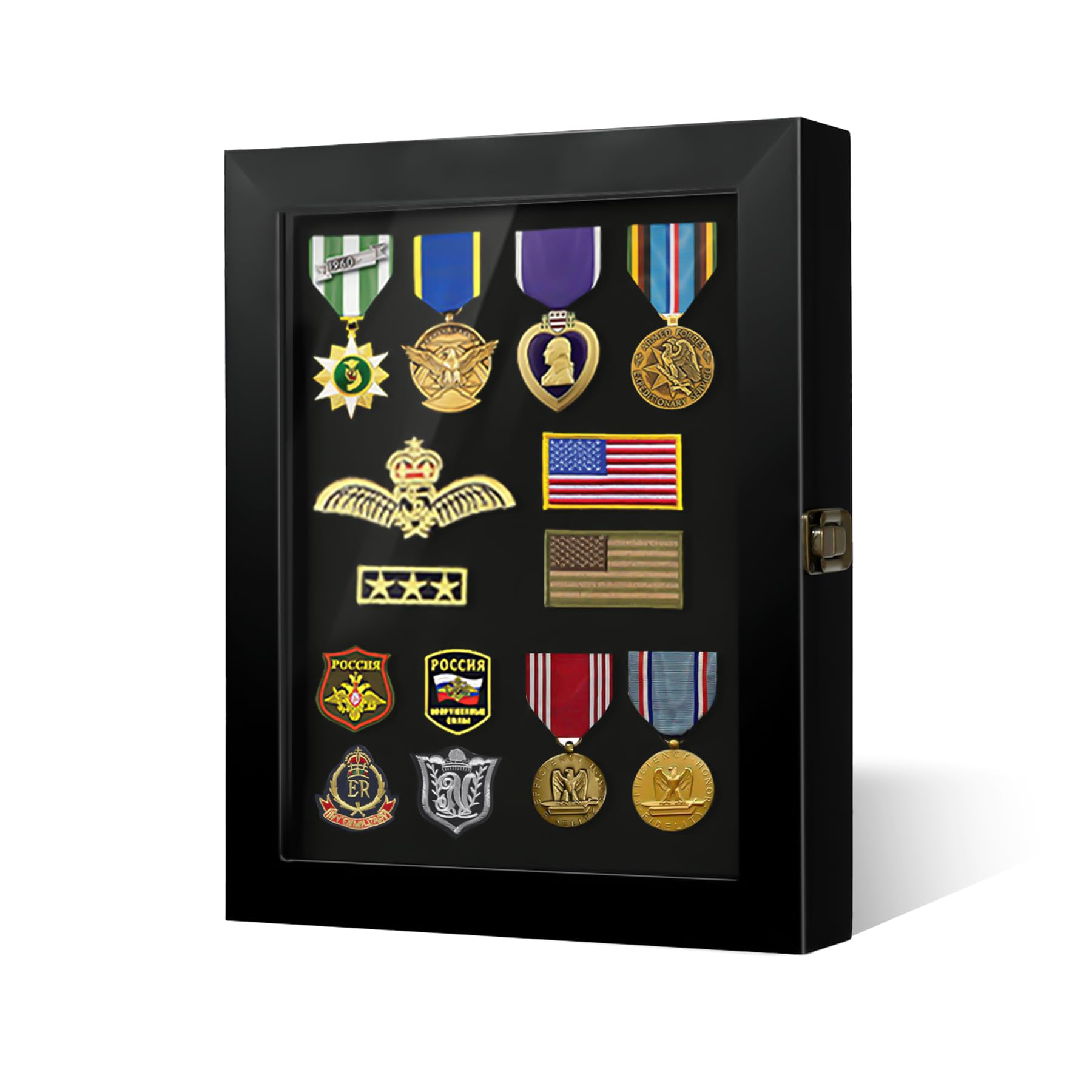 Amazon.com: Pin Display Case, 11 x 14 Solid Wood Lapel Pin Display Box ...