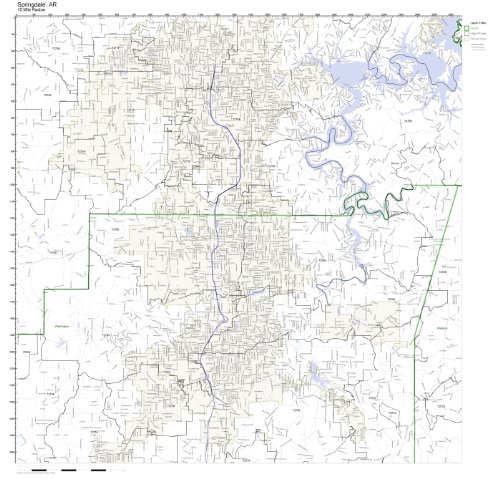 Amazon.com : Springdale, AR ZIP Code Map Laminated : Prints : Office ...