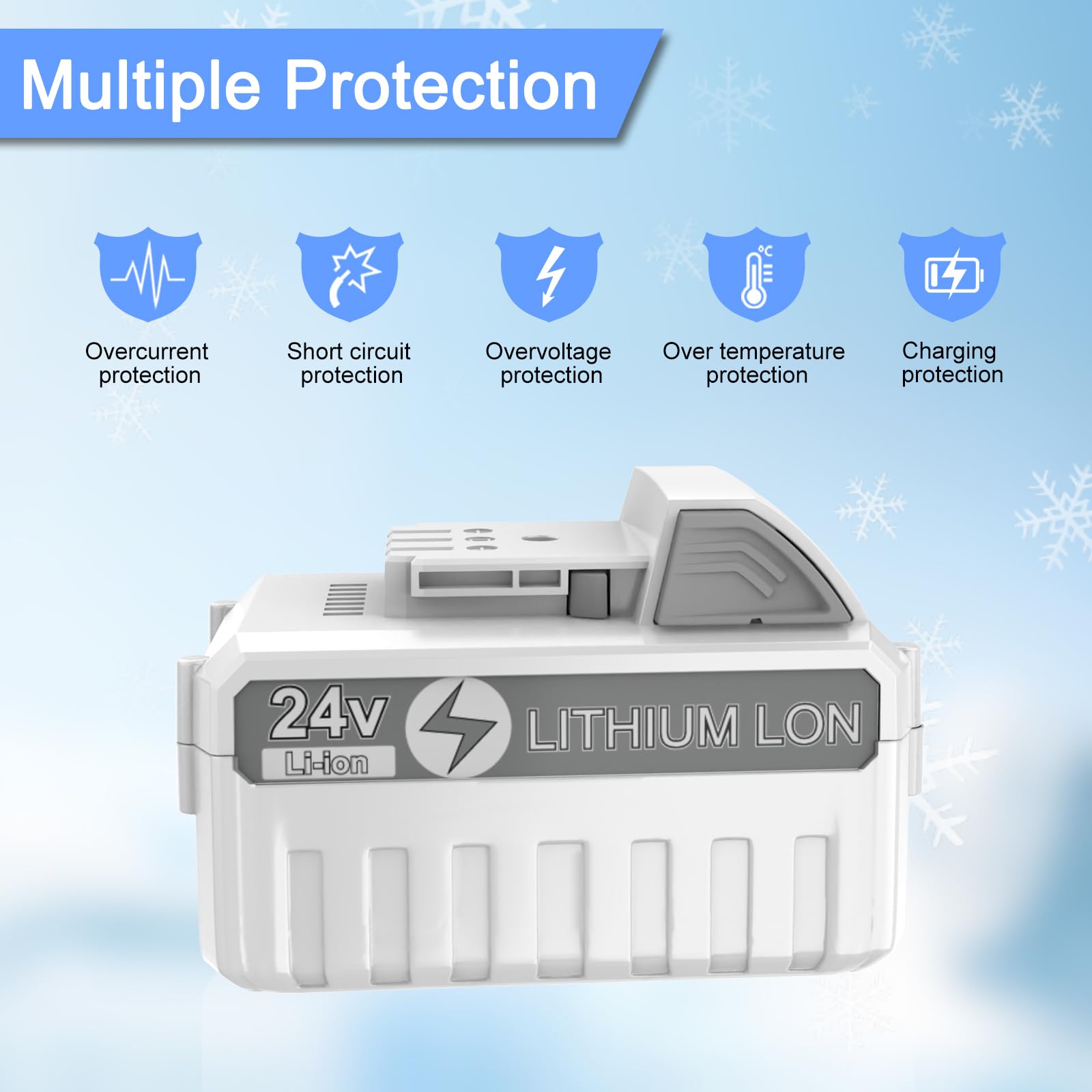 Snapklik.com : 24V Li-ion Battery 6.0Ah Replacement For Snow Joe + Sun ...