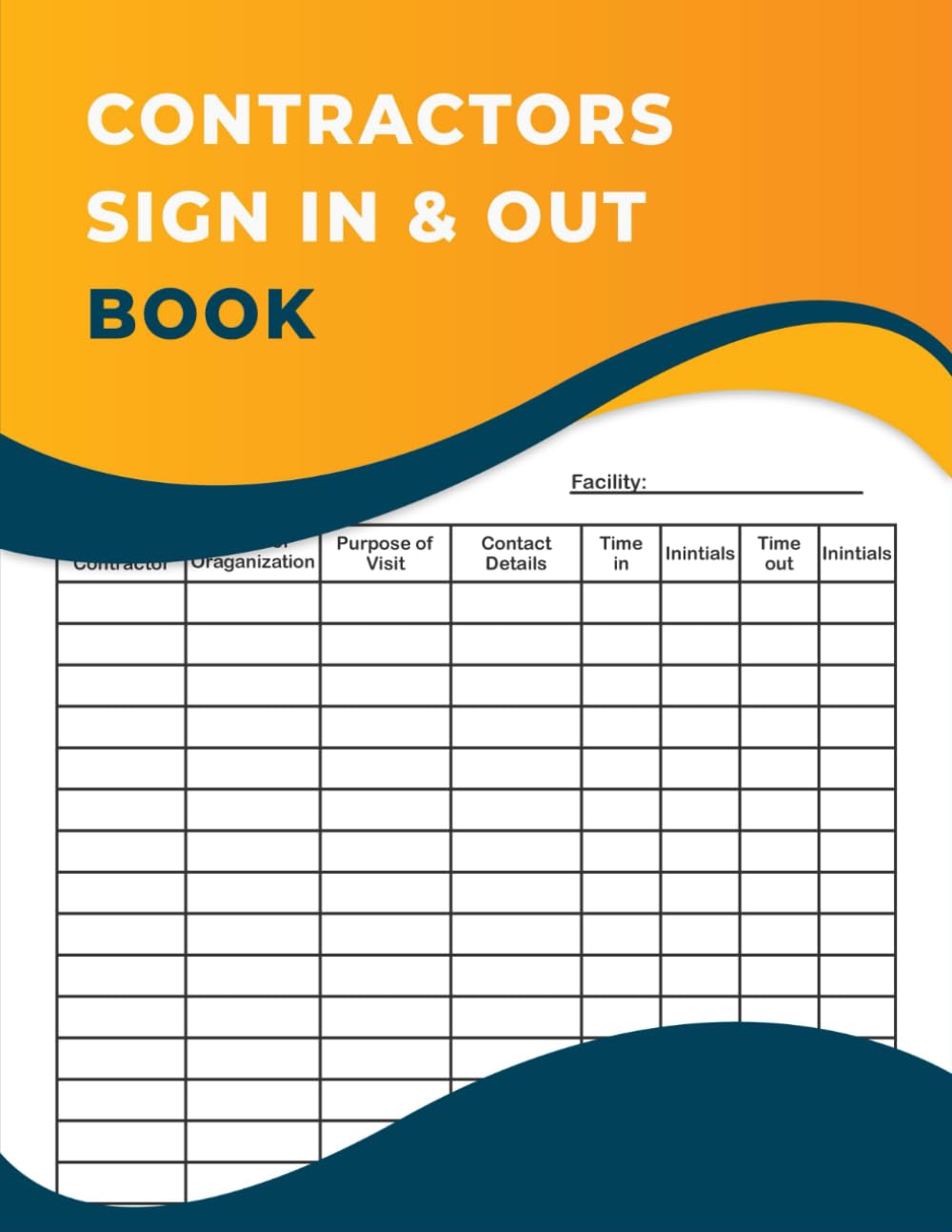 Contractors Signing In Book: Sign In and Out Log at Construction Sites ...
