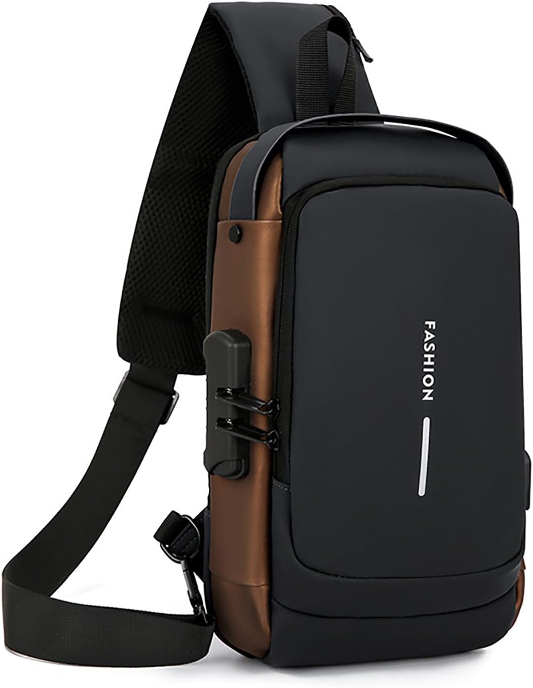 Amazon.com | Generic Carbon Fiber Streamline Anti-theft Sling Bag, USB ...