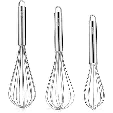 Metaltex 122830 Heavy Duty 8 Wire Stainless Steel Whisk, 30 cm, Silver ...