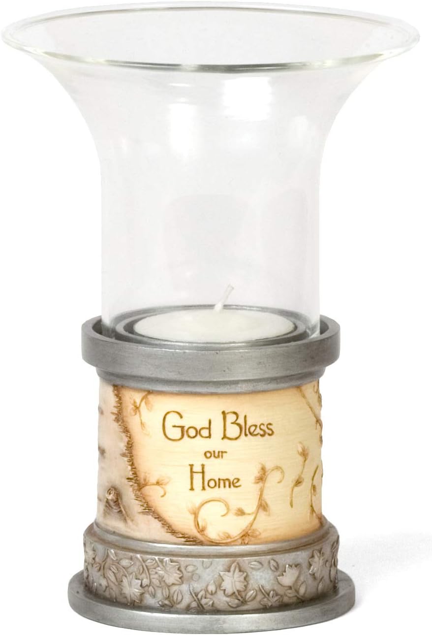 Amazon.com: Elements God Bless Our Home Tea Light Holder by Pavilion, 5 ...