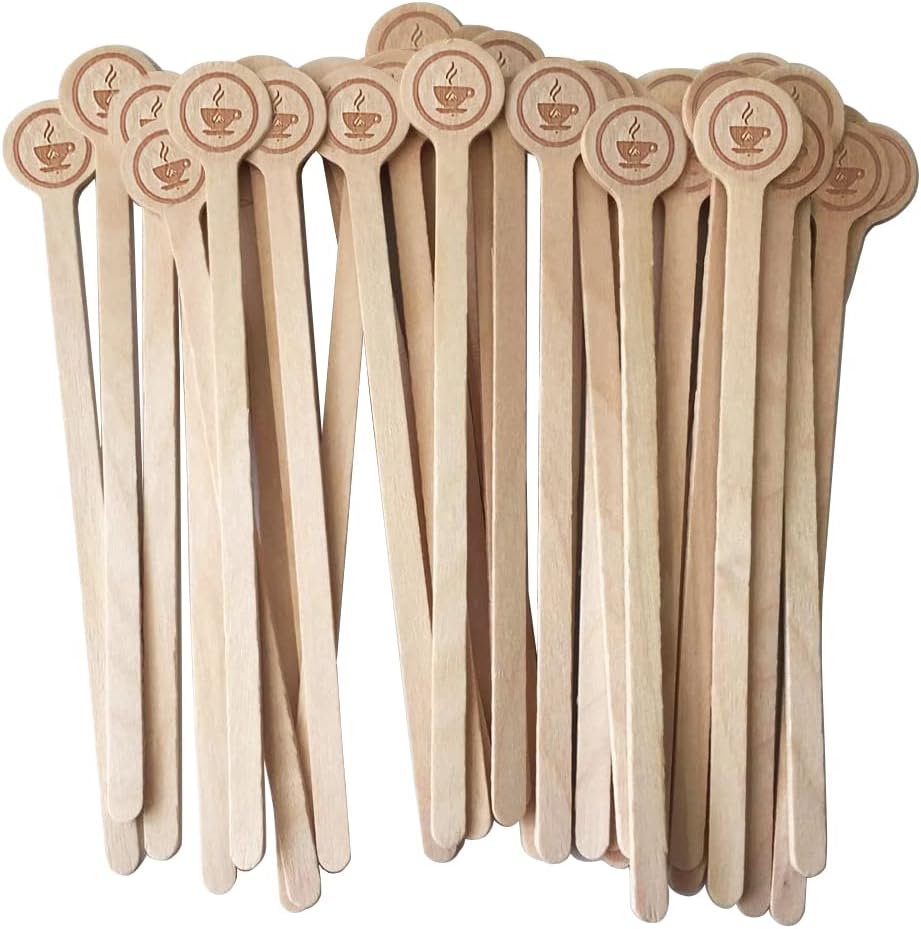 Amazon.com: Makerstep Birch Wood Coffee Stirrers, 7 Inch Coffee Stir ...