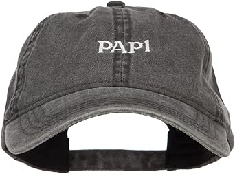 Papi Embroidered Washed Cap - Black OSFM at Amazon Men’s Clothing store