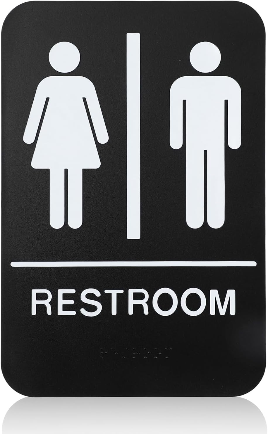 Amazon.com : Braille Unisex Restroom Sign for Business, 22.5x15cm/9x6in ...