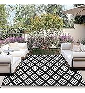 Amazon.com: Homcomoda Reversible Outdoor Rugs for Patio 5’ Round ...