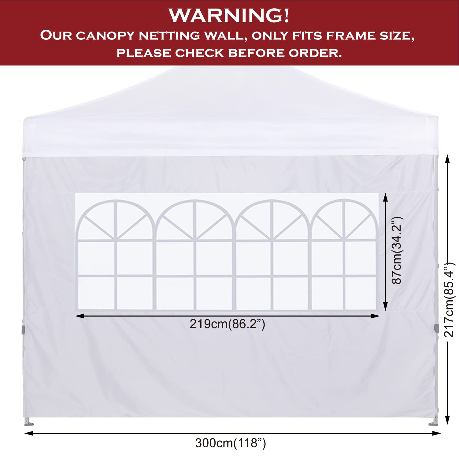 Snapklik.com : COOSHADE Instant Canopy SunWall 10x10 Canopy SideWall ...