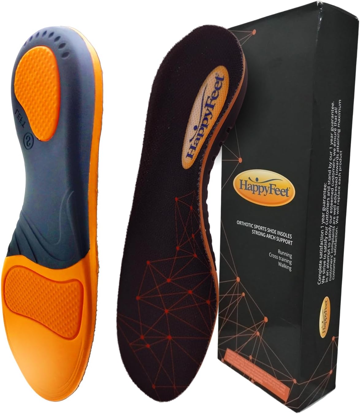 Amazon.com: Happy Feet Insoles, Foot Pain Inserts Plantar Fasciitis ...