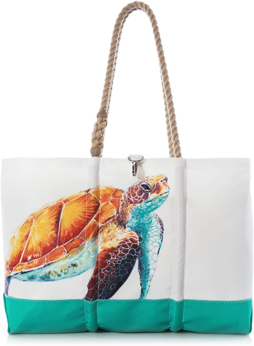 Amazon.com: Sea Bags Recycled Sail Cloth Multicolor Sea Turtle Ogunquit ...