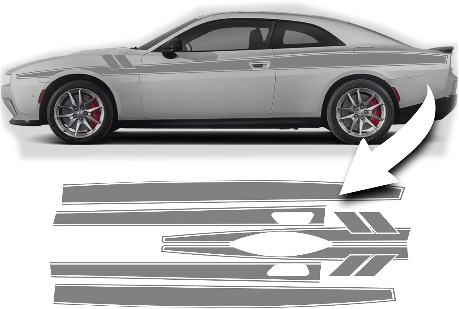 Amazon.com - Side Fender Hash Mark Racing Stripes – Fits 2024–2025 ...