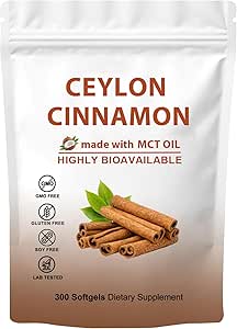 Amazon.com: GraviGlow Ceylon Cinnamon Made with MCT Oil - 300 Softgels ...