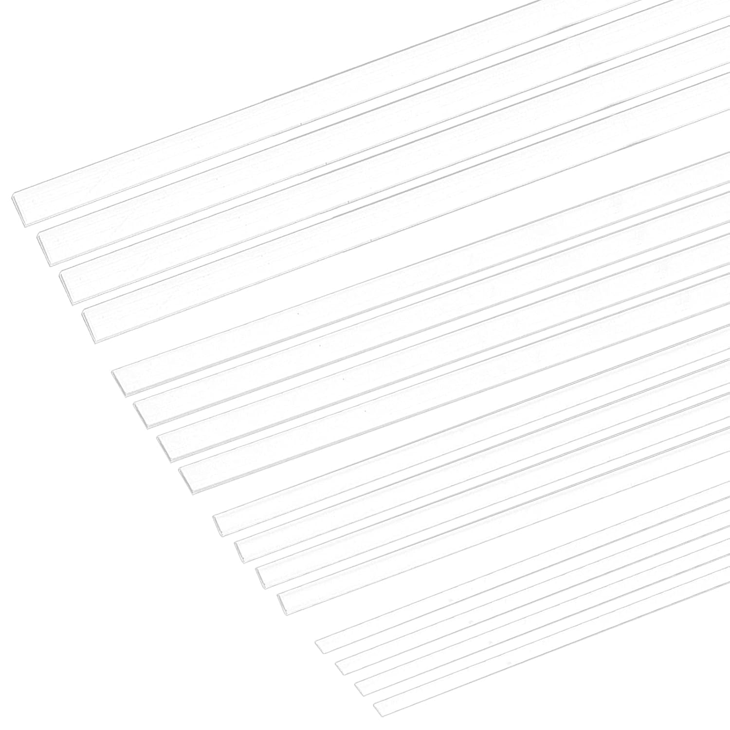 OLYCRAFT 40pcs ABS Plastic Square Bar Rods White ABS Plastic Square ...