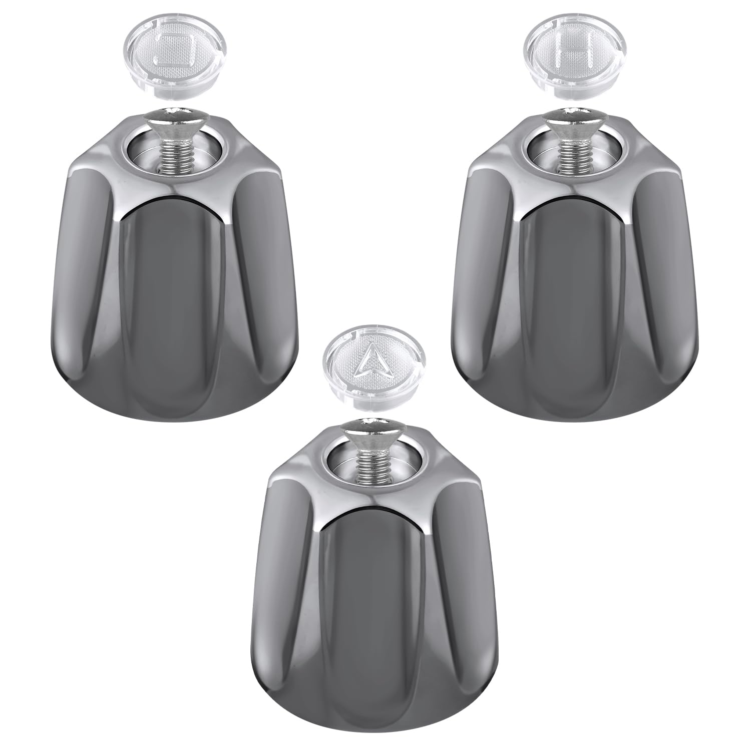 Gosknor 3pcs Shower Knob Replacement, Faucet Handle Hot and Cold ...