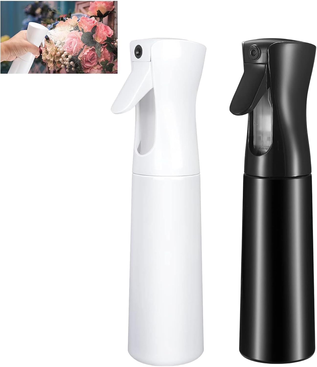 2 PCS 300ml Hair Spray Bottle, Continuous Fine Mist Water Spray Bottles ...