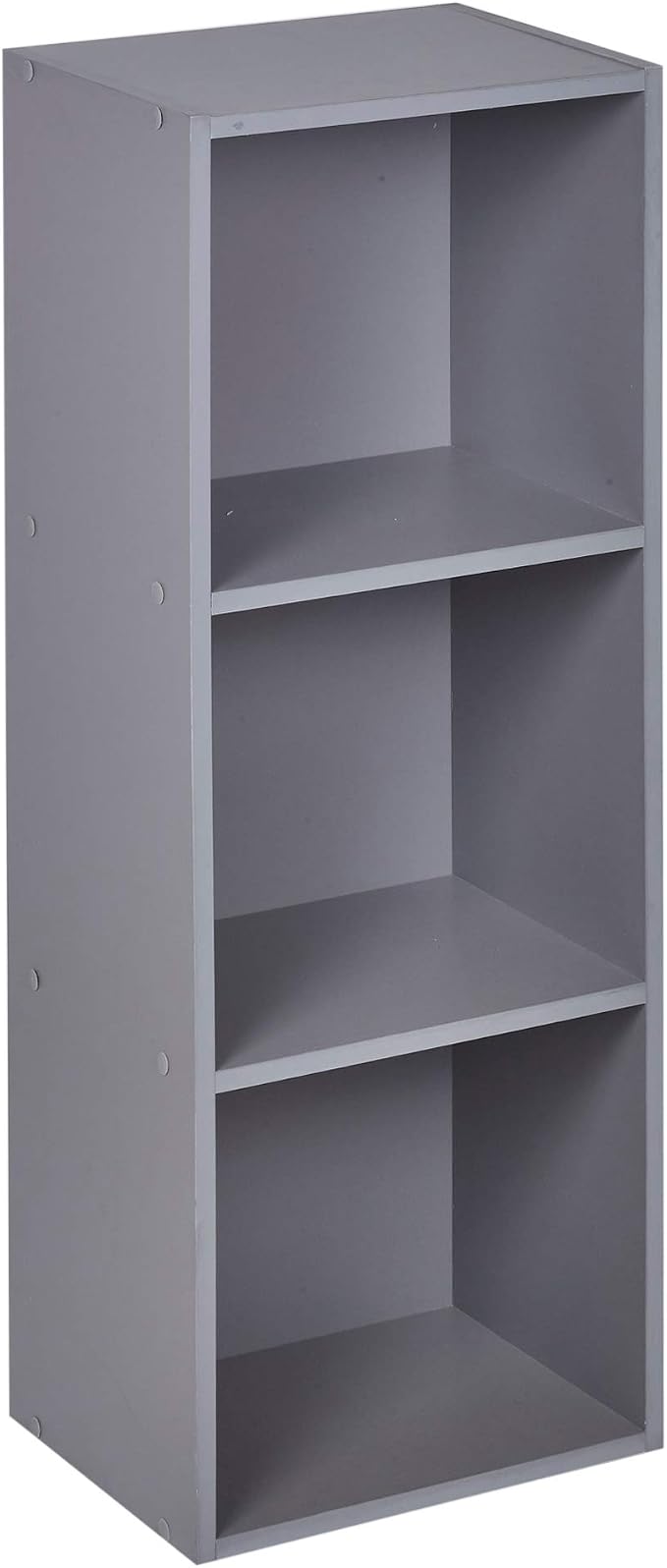 URBNLIVING 1, 2, 3, 4 Tier Grey Wooden Shelving Bookcase Storage Wood ...