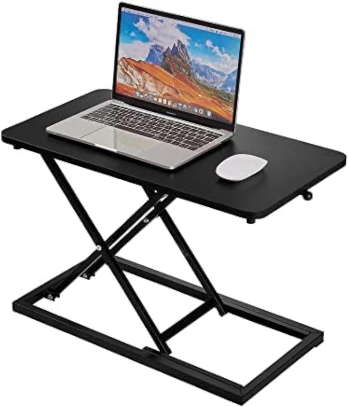 Cozioz Adjustable Height Standing Desk Converter, Matte Black Finish ...