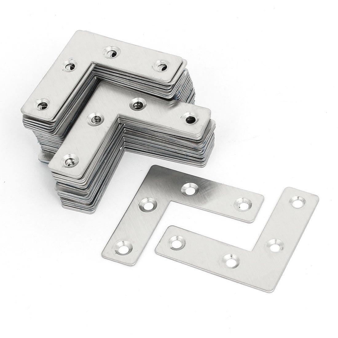 ELECTROPRIME 50mmx50mmx1mm Metal L Shaped Flat Fixing Mending Repair ...