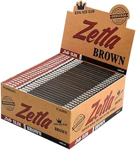 Rolling Papers Zetla Brown Slim - Zigarettenpapier 50 Heftchen 33 ...