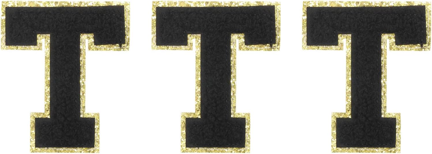 sourcing map Chenille Letters T Patches Large Size 80mm/3.15 Inch Iron ...
