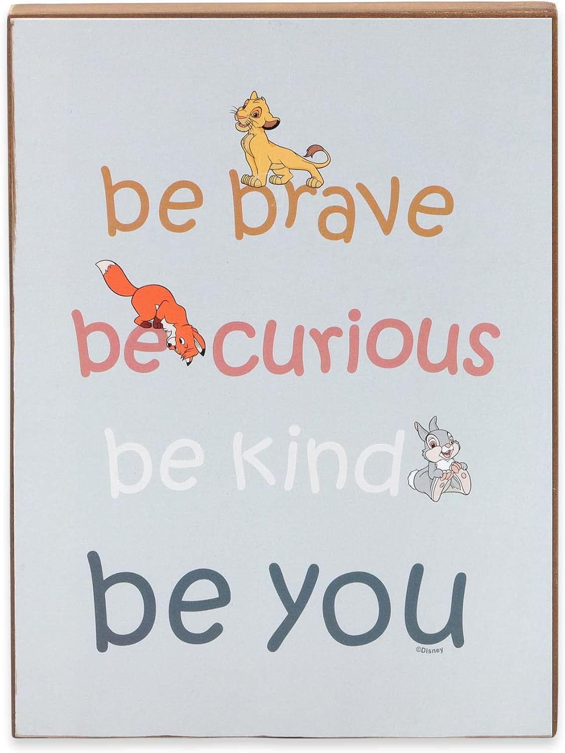Amazon.com: Disney Quote Wood Block Decor - Be Brave, Be Curious, Be ...