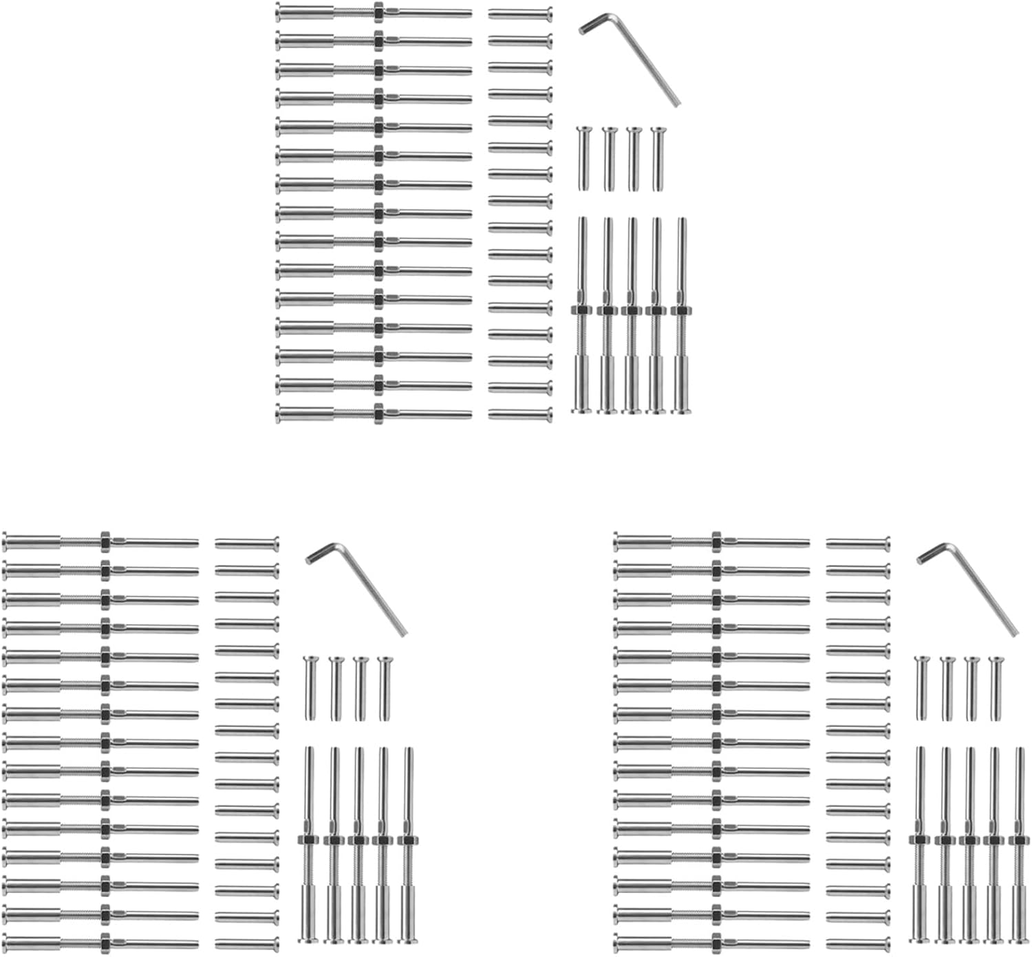 Amazon.com: Terpovery 60 Pairs Stainless Steel 316 Grade Cable Railing ...