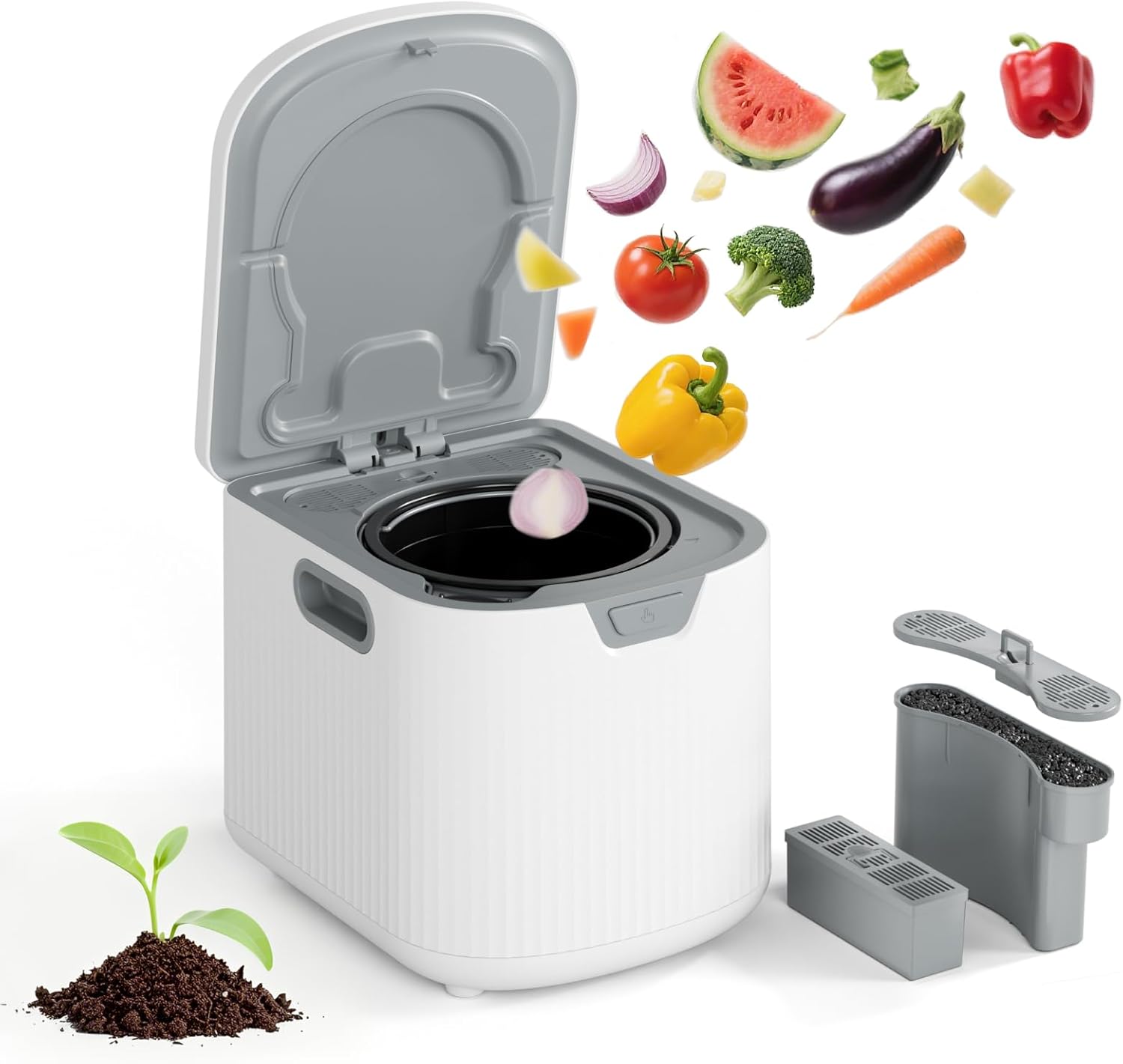 Amazon.com : COWSAR 2.5L Electric Composter for Kitchen, Smart Compost ...
