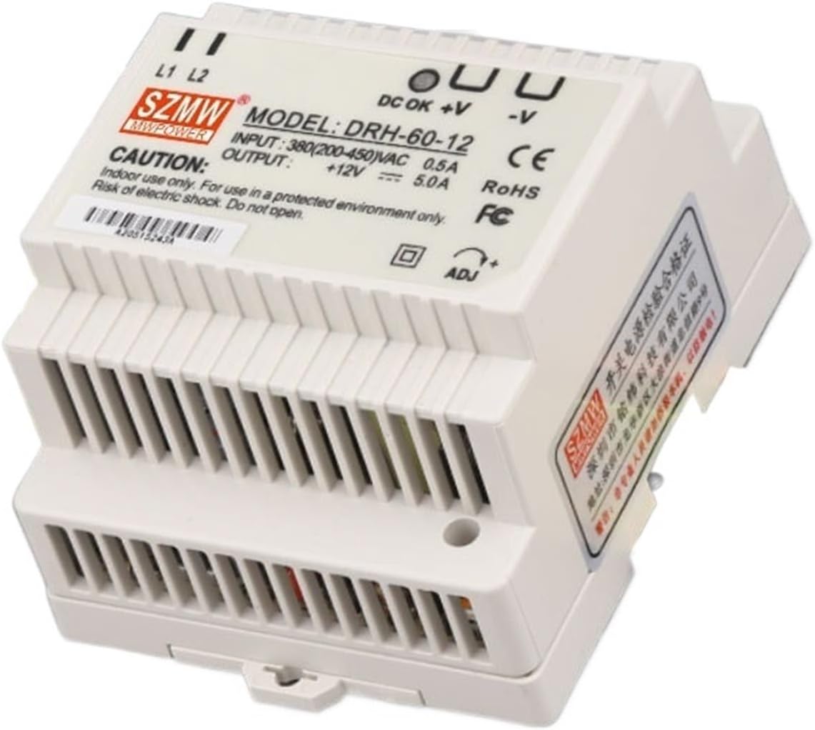Amazon.com: Rail-Type Switching Power Supply DRH-60-24V2.5A12V5A Input ...