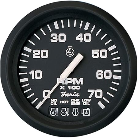 Amazon.com: Faria 32805 Euro Tachometer (7000 RPM) - 4", Black : Automotive