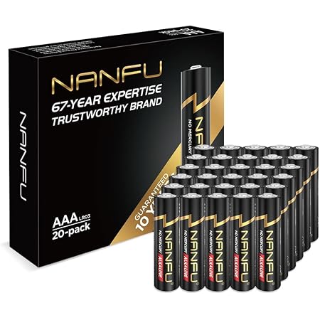 Amazon.com: NANFU High Performance AAA Alkaline Batteries (48 Count ...