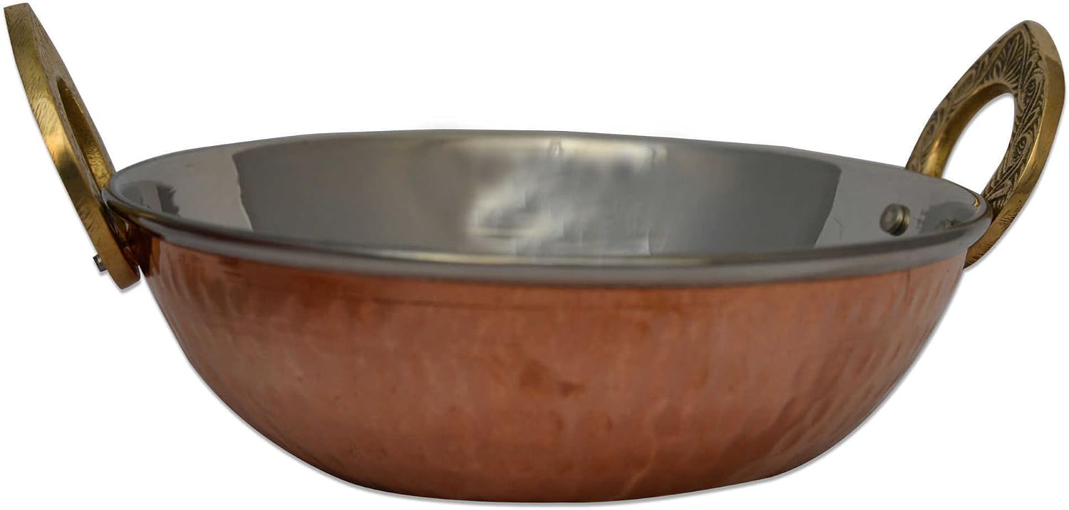 Amazon.com: Tableware Copper Serving Pan Karahi: Home & Kitchen