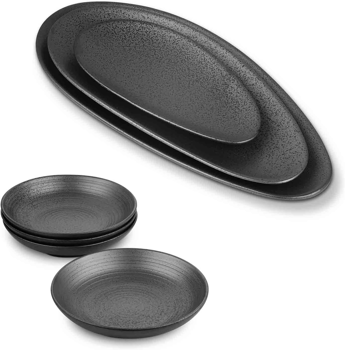 Amazon.com | vicrays 7-Pieces Serving Platters and Bowls for Party, BBQ ...