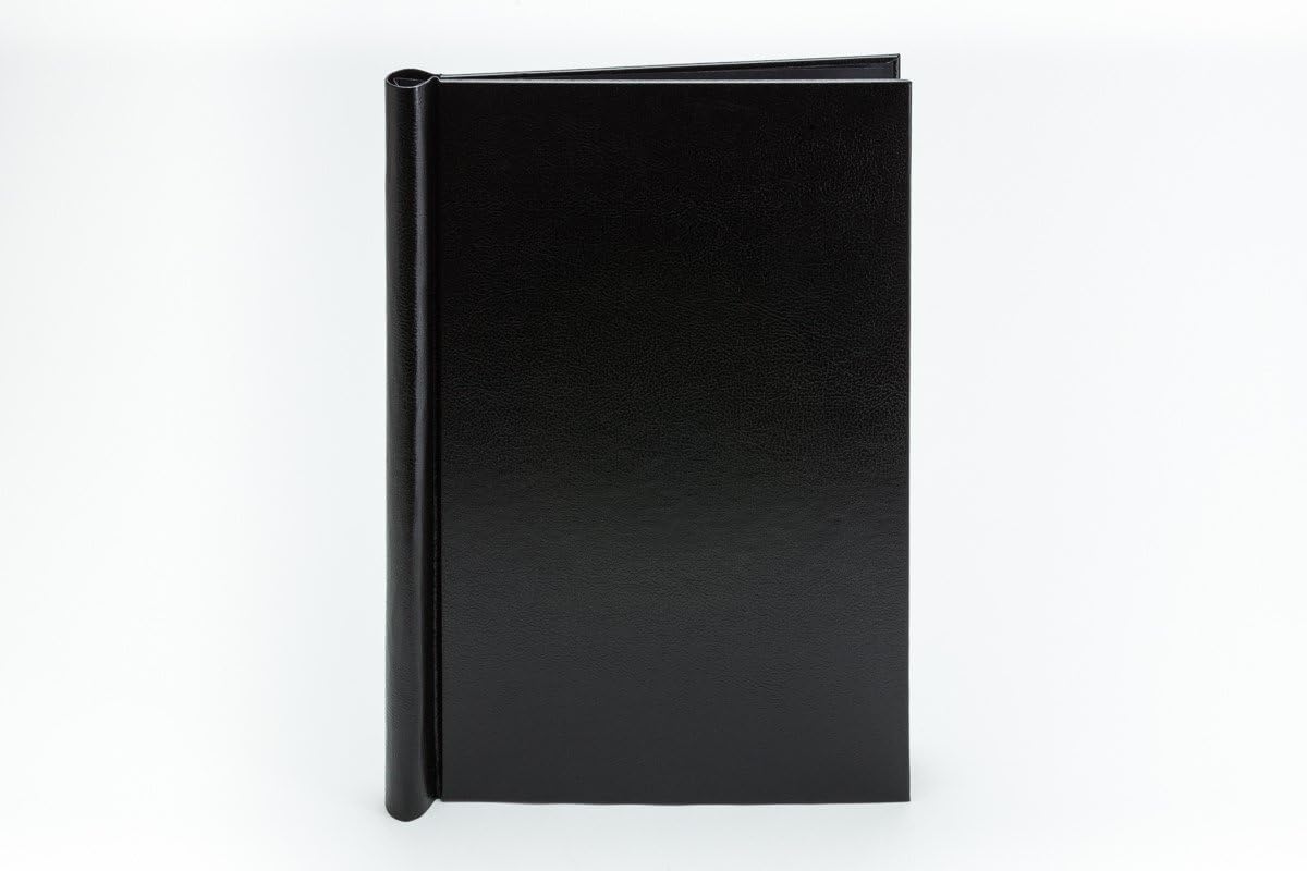 A4 Portrait Springback Binder 25mm - Black Polished Leather Grain ...