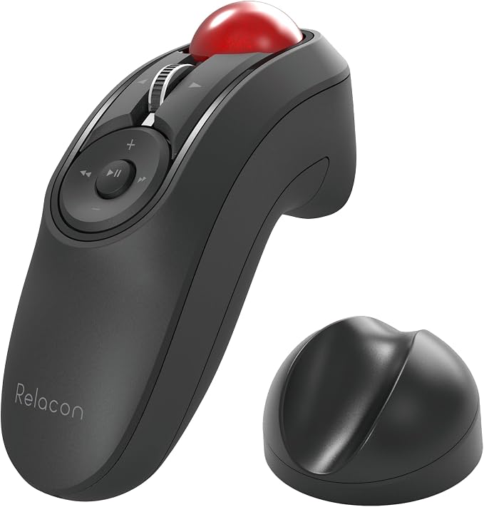 Amazon.com: ELECOM Relacon Handheld Trackball Pointer, Ergonomic Thumb ...
